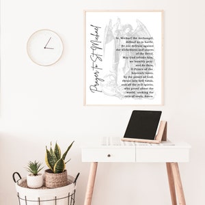 St. Michael Prayer Printable Poster Traditional Catholic Blessing ...