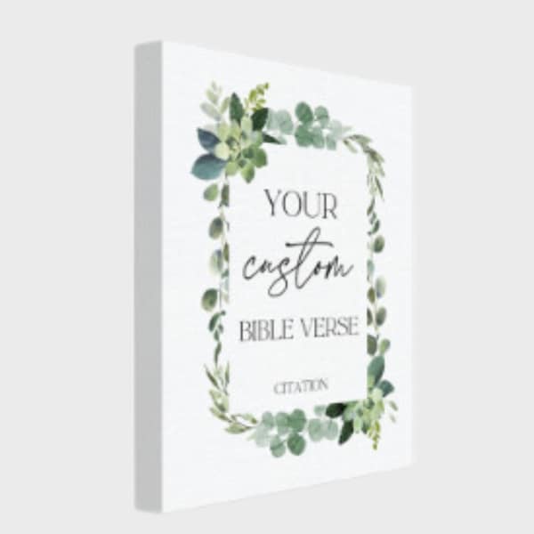 Personalized Scripture Art Canvas - Etsy