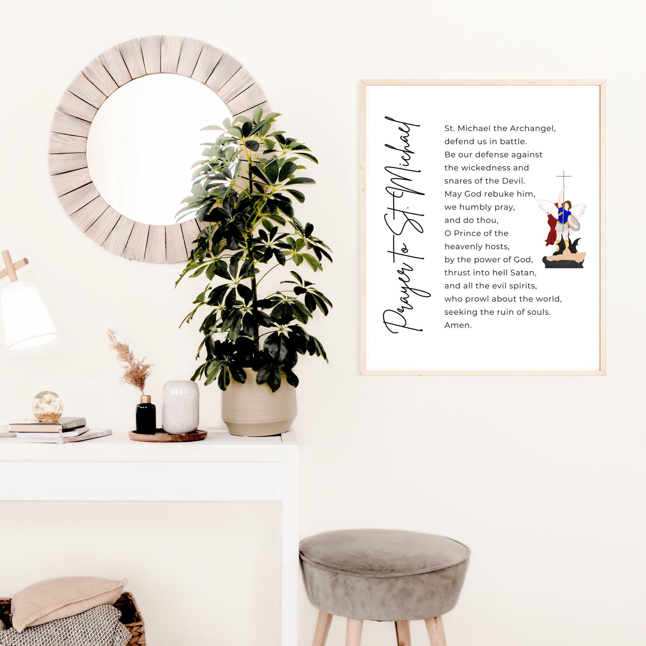 St. Michael Prayer Printable Poster Traditional Catholic Blessing ...