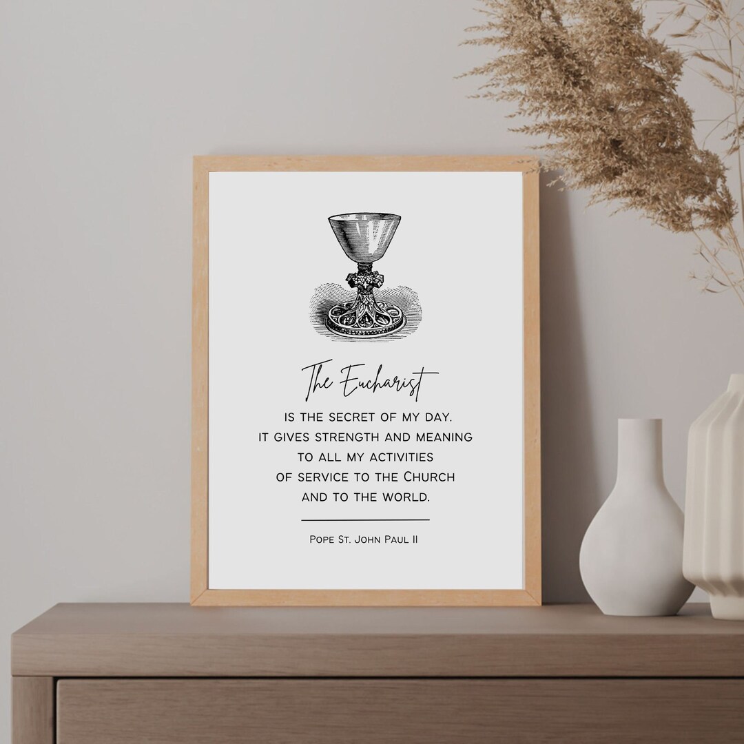 Chalice Communion Traditional Catholic Digital Printable, St John Paul ...