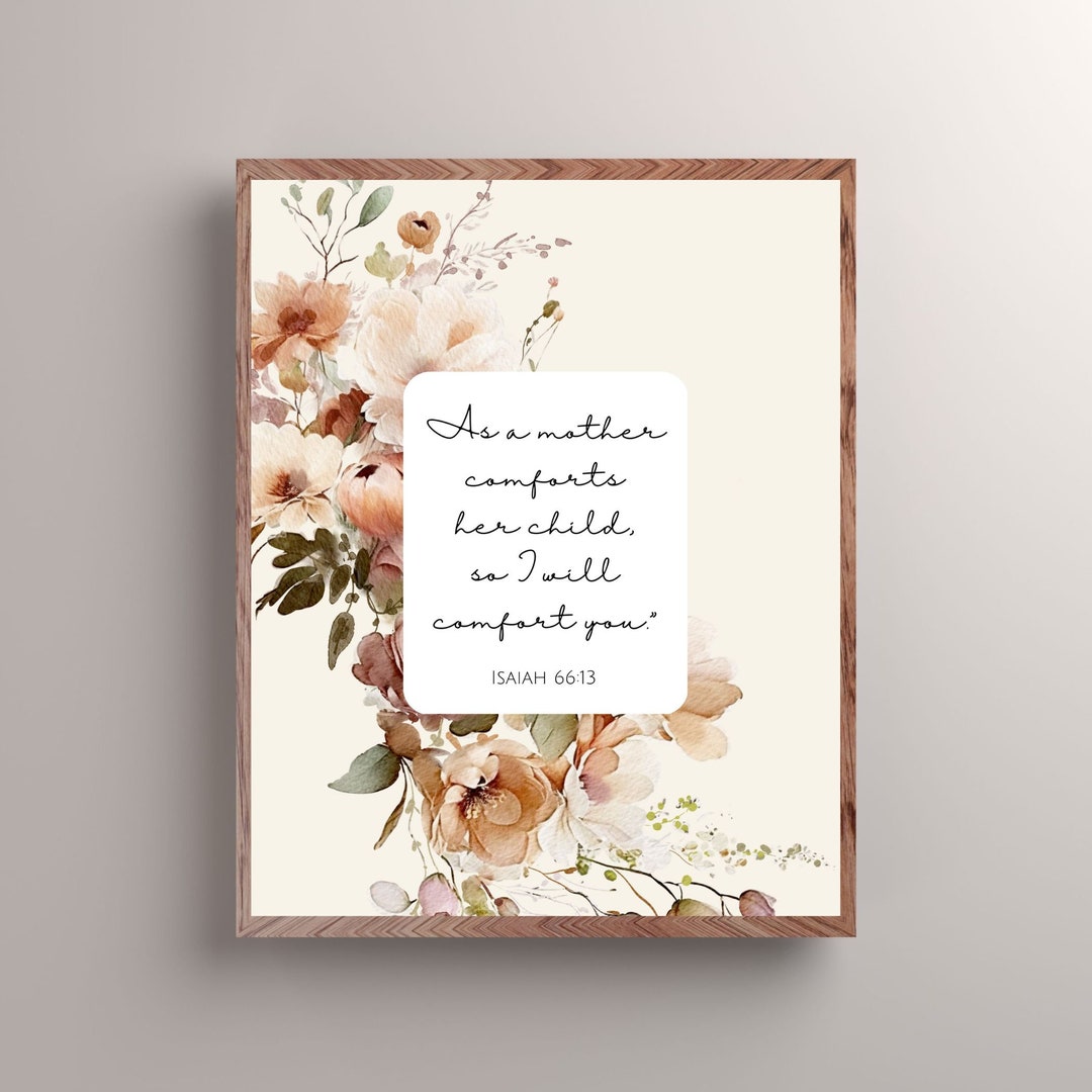 Christian Motherhood Floral Printable Poster for Mother Bible Verse ...