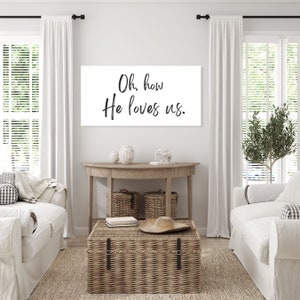 Minimalist Christian Sign, Modern Farmhouse Home Decor, Bedroom Wall ...