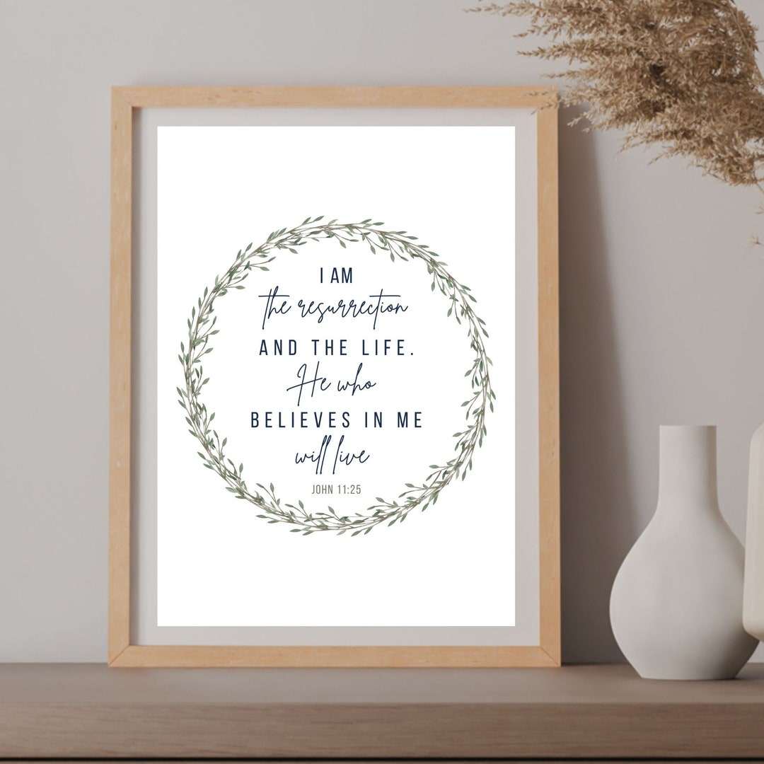 Scripture Printable Wall Art for Easter Print Christian Home Decor for ...