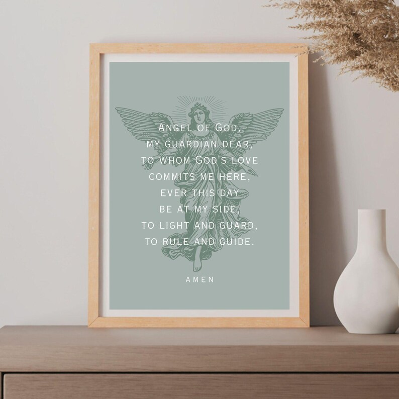 Guardian Angel of God Prayer PRINTABLE Poster, Traditional Catholic ...