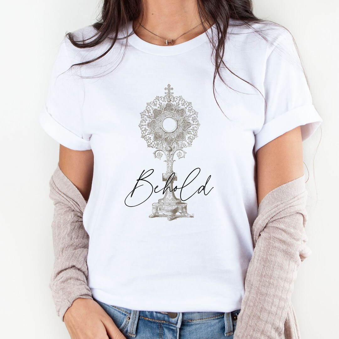 Traditional Catholic Eucharist Shirt Blessed Sacrament Monstrance ...