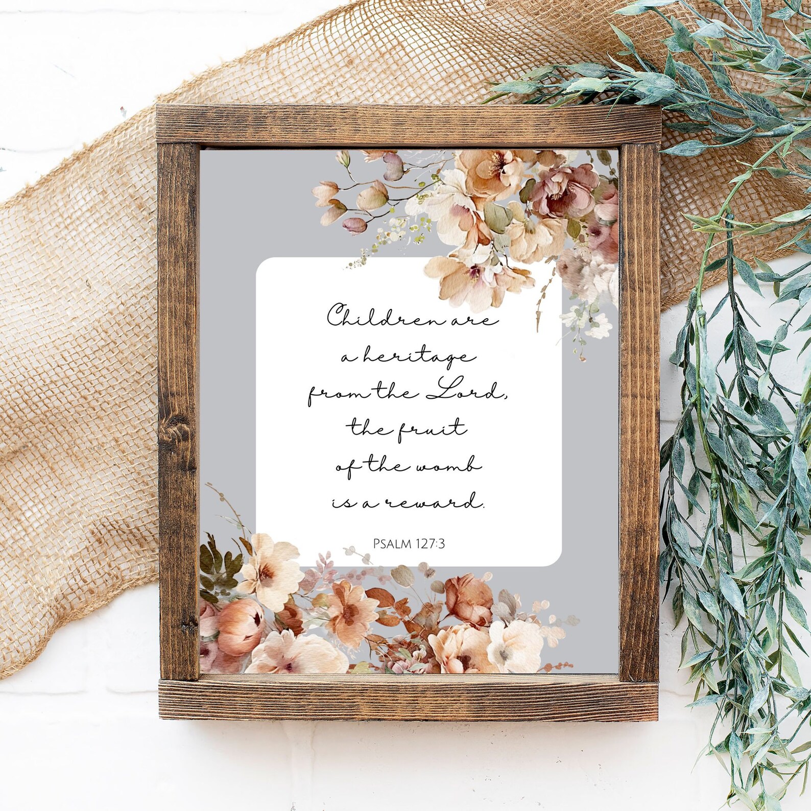 Christian Motherhood Floral Printable Set of 5 Posters for Mother Bible ...