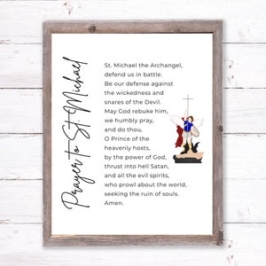 St. Michael Prayer Printable Poster Traditional Catholic Blessing ...