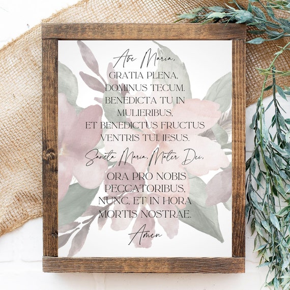 Ave Maria Printable Wall Art Ave Maria Digital Print Ave - Etsy