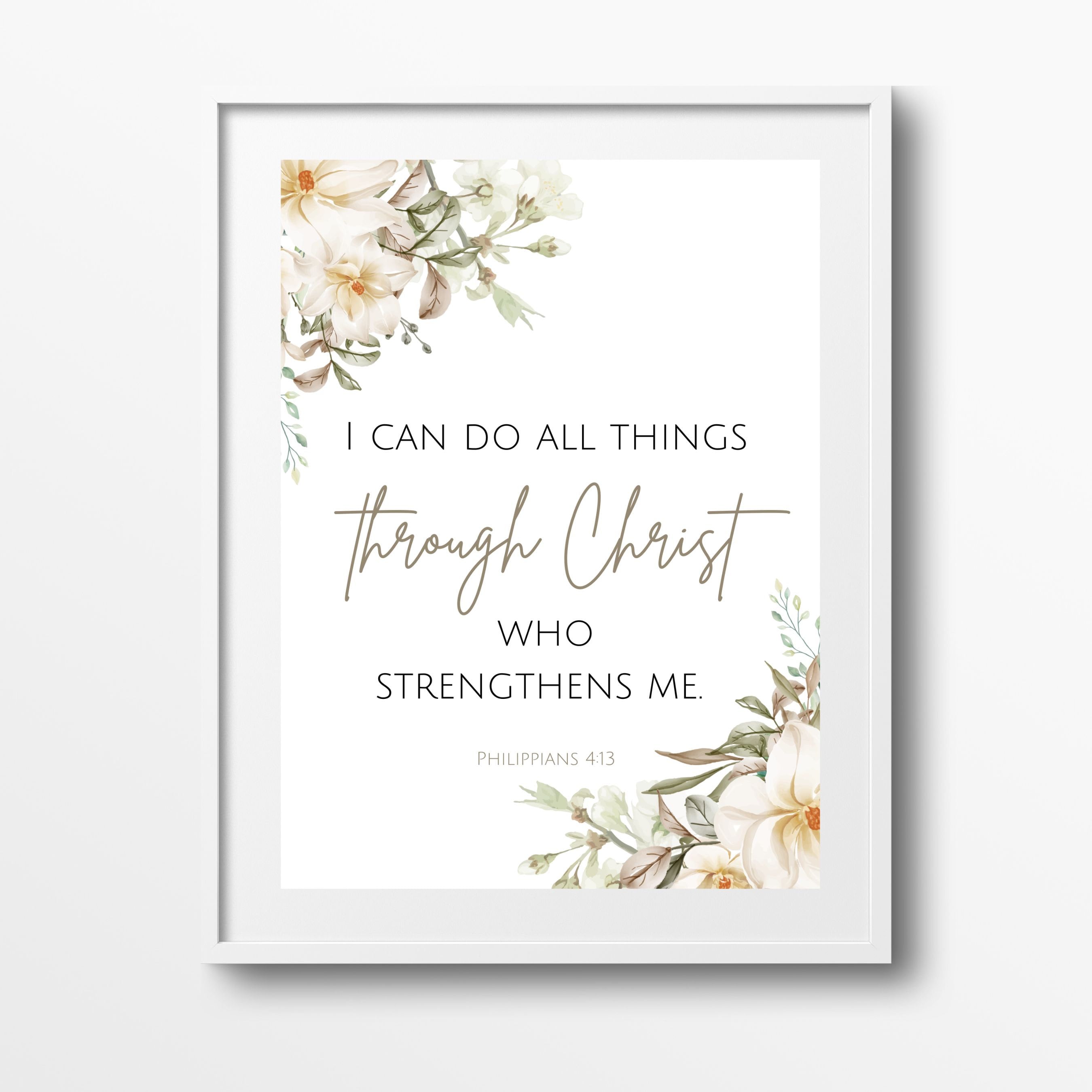 I Can Do All Things Through Christ Who Strengthens Me - Etsy