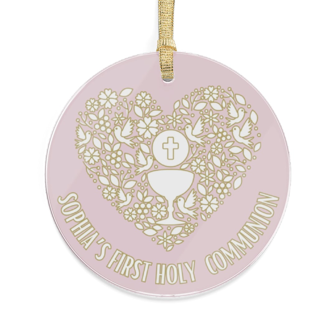 Personalized First Communion Gift, Custom Name Ornament, Catholic ...