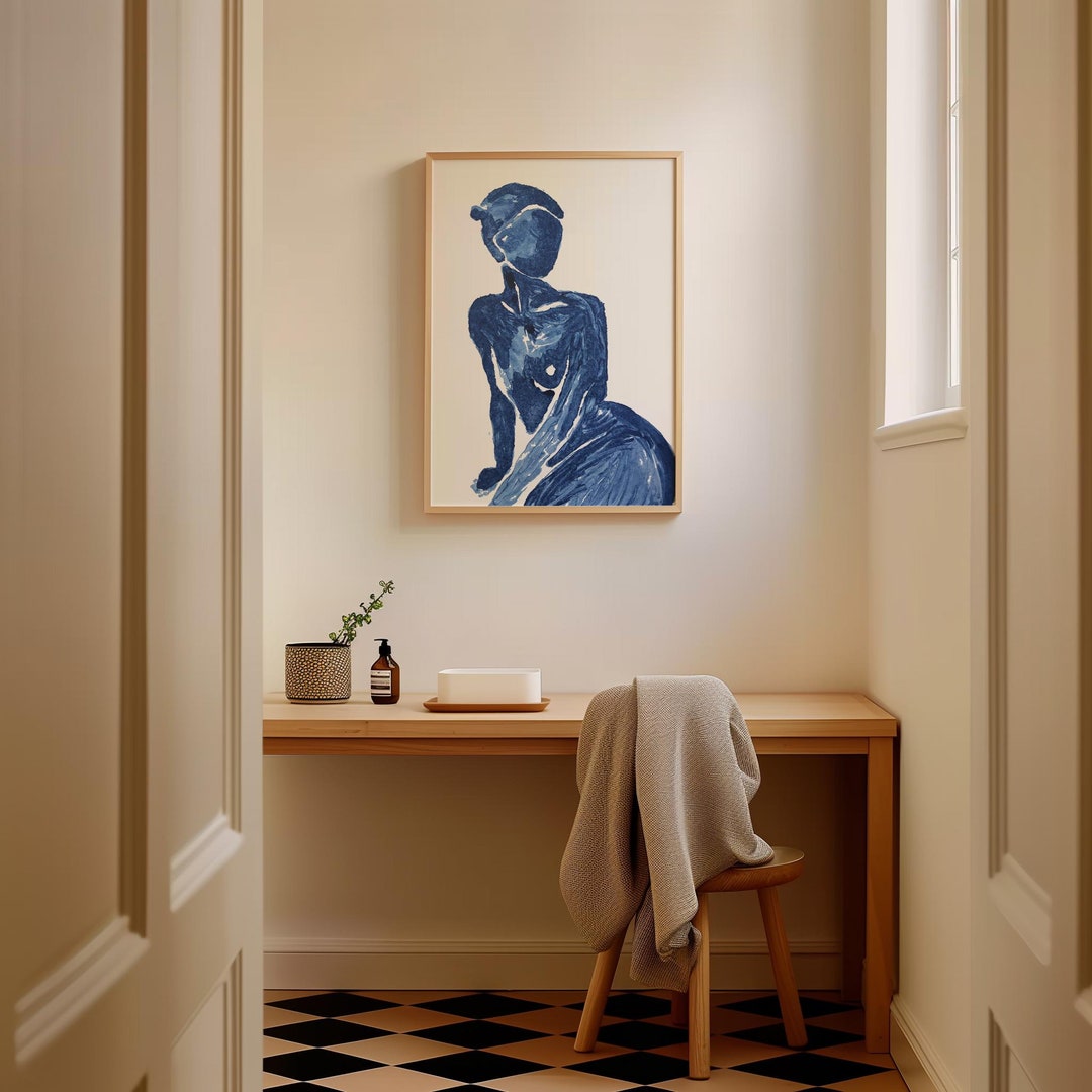 Modern Female Figure Painting, Original Monotype Print, Female Figure ...