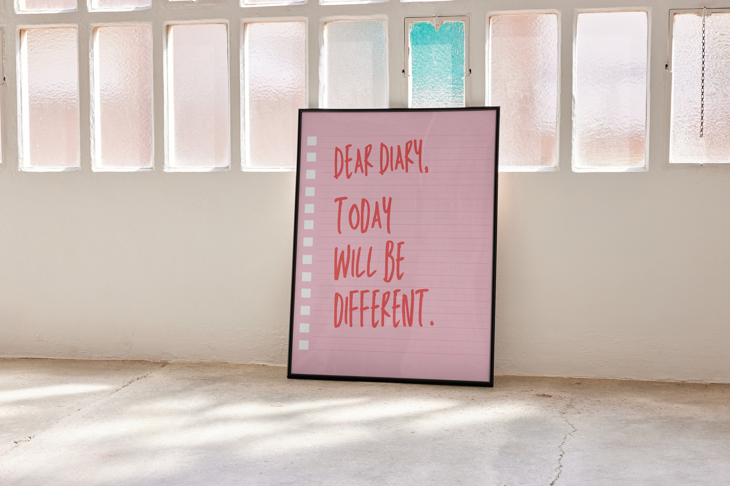 Y2k Trendy Wall Art Dear Diary PRINTABLE Wall Art Light Pink - Etsy