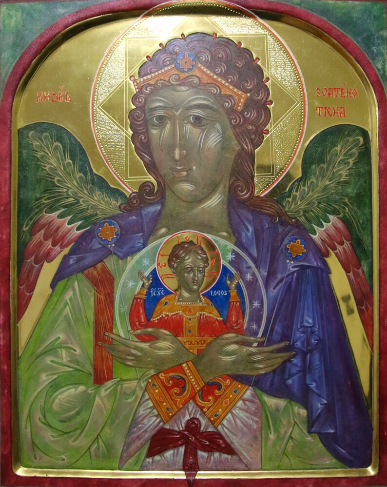Icon/angel Hesychia/orthodox Icon/christian Painting/russian - Etsy