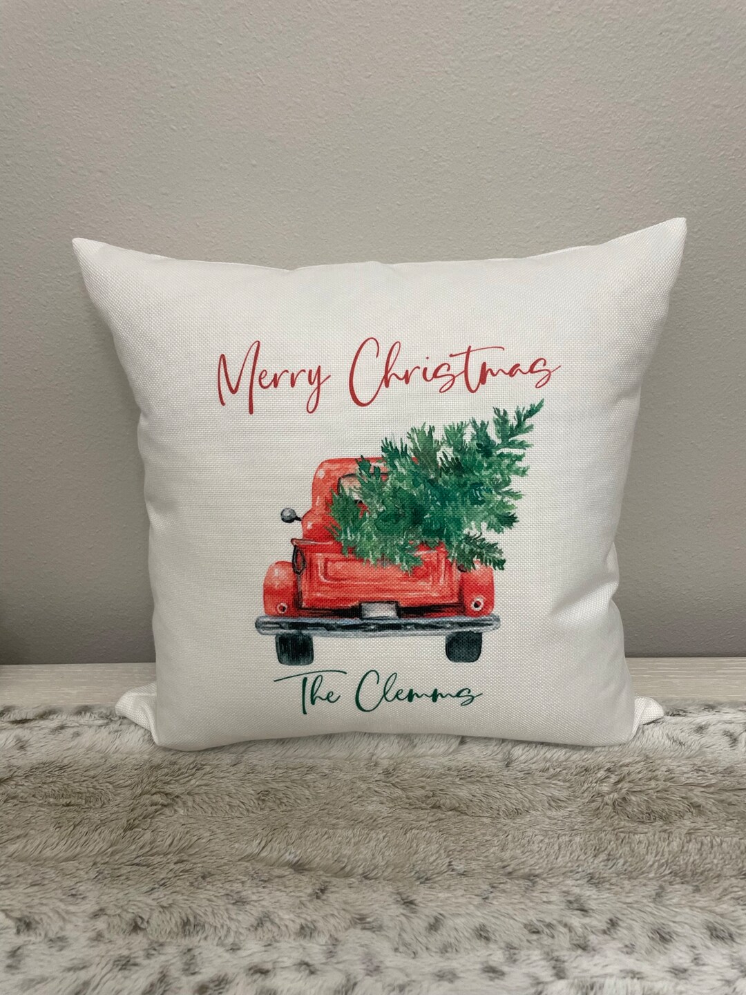 Personalized Christmas Pillow Cover, Christmas Decor, Personalized ...