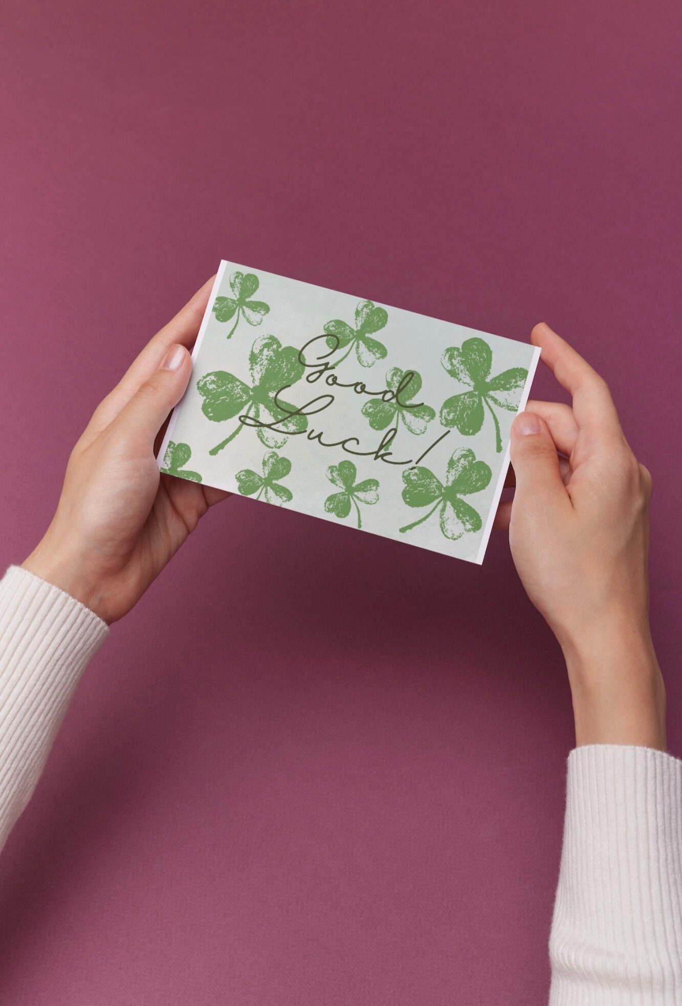 Good Luck Card, Printable Card, Instant Download, Digital Greeting Card ...