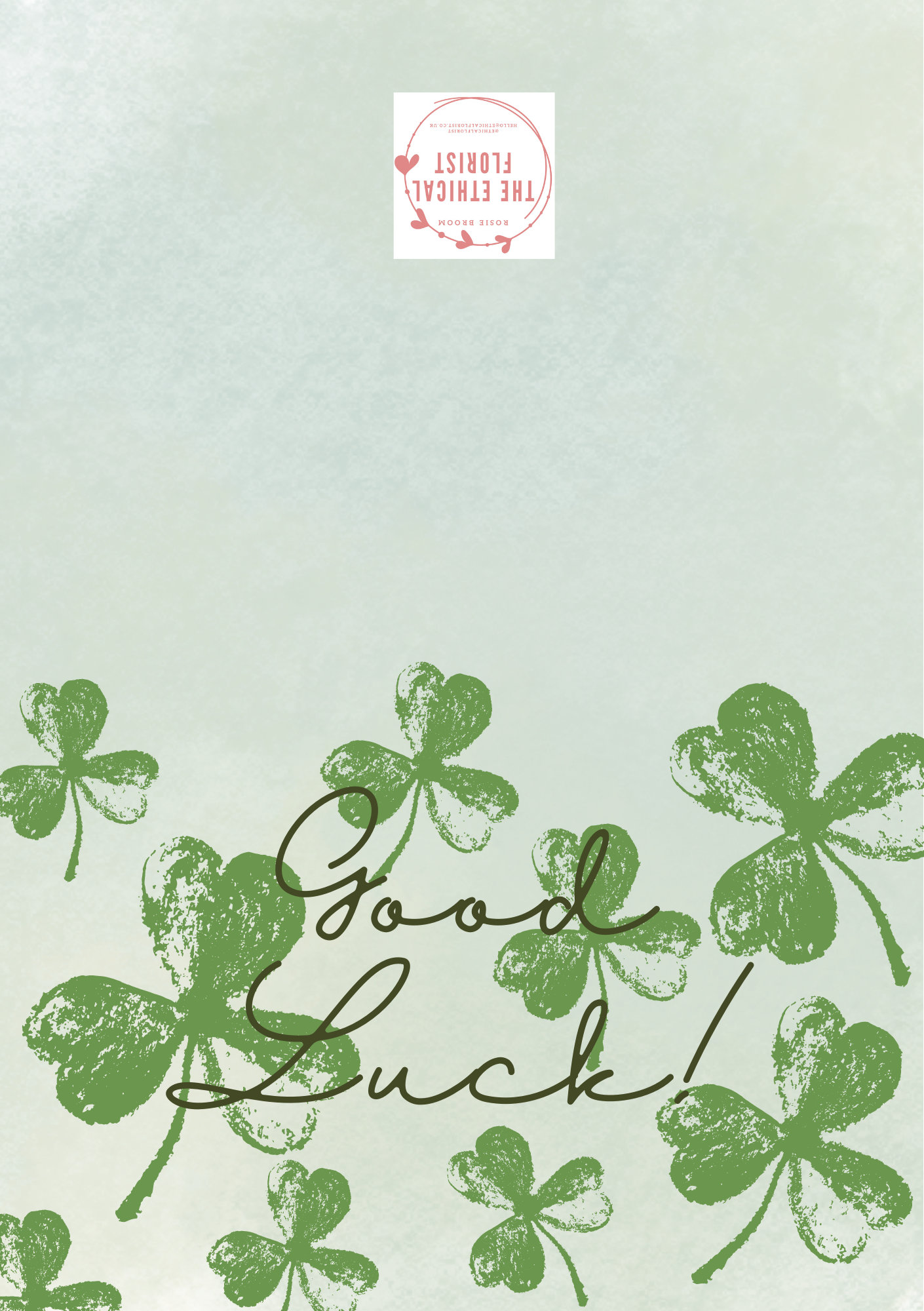 Good Luck Card, Printable Card, Instant Download, Digital Greeting Card ...