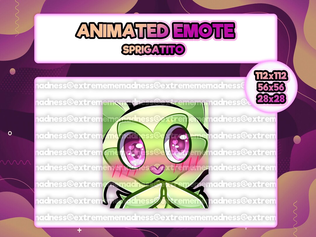 Sprigatito Twitch Animated Emote Stream Discord Youtube - Etsy