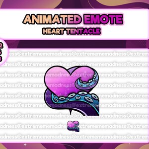 Heart Tentacle Animated Emote Twitch Discord Stream Horror Creepy ...