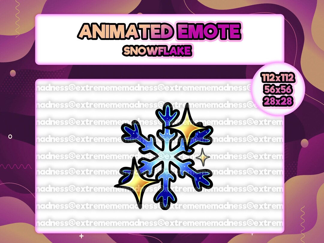 Snowflake Animated Twitch Emote Premade for Twitch & Discord Youtube ...