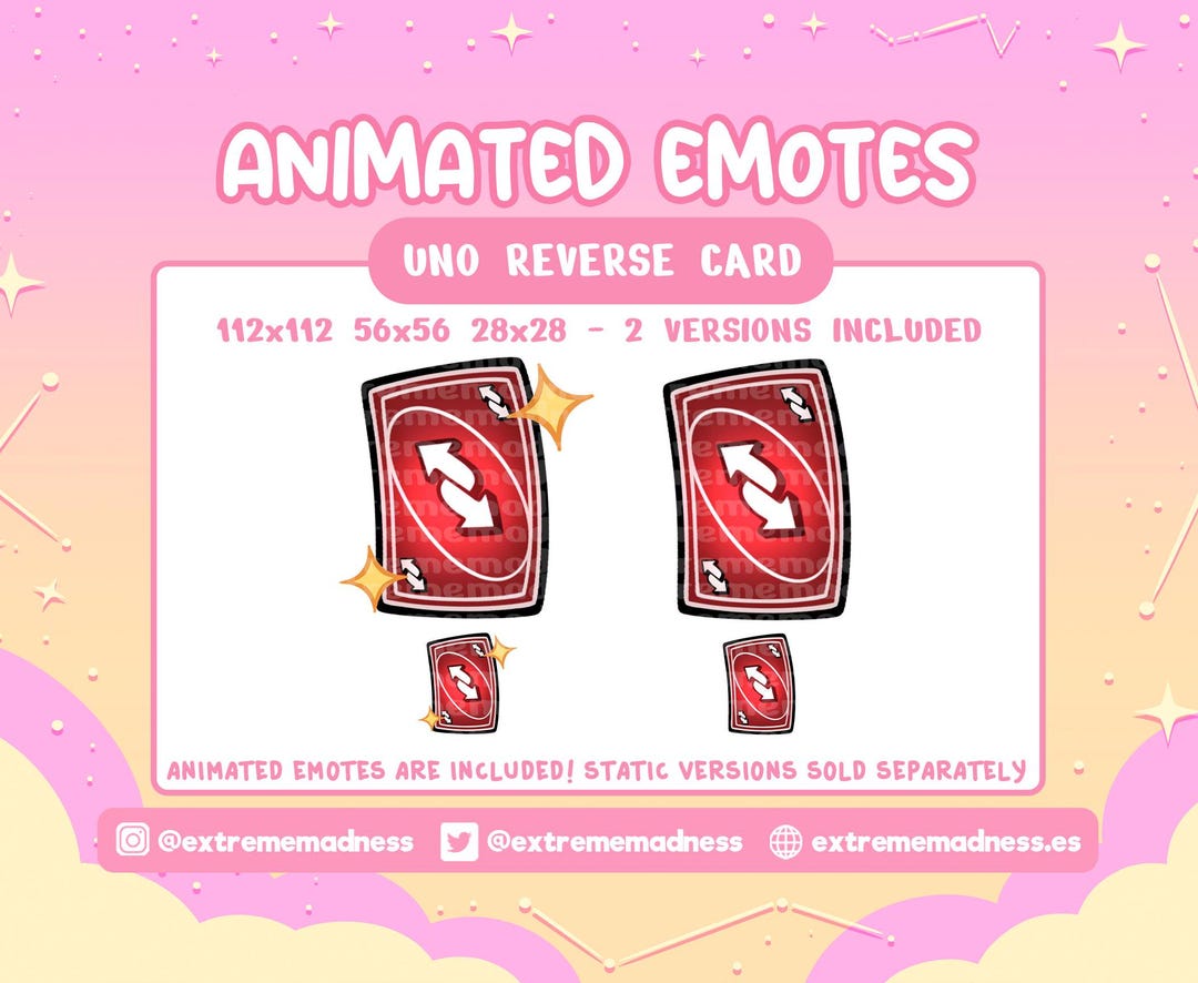 Uno Reverse Card Twitch Animated Emote Youtube Discord Streamer No U ...