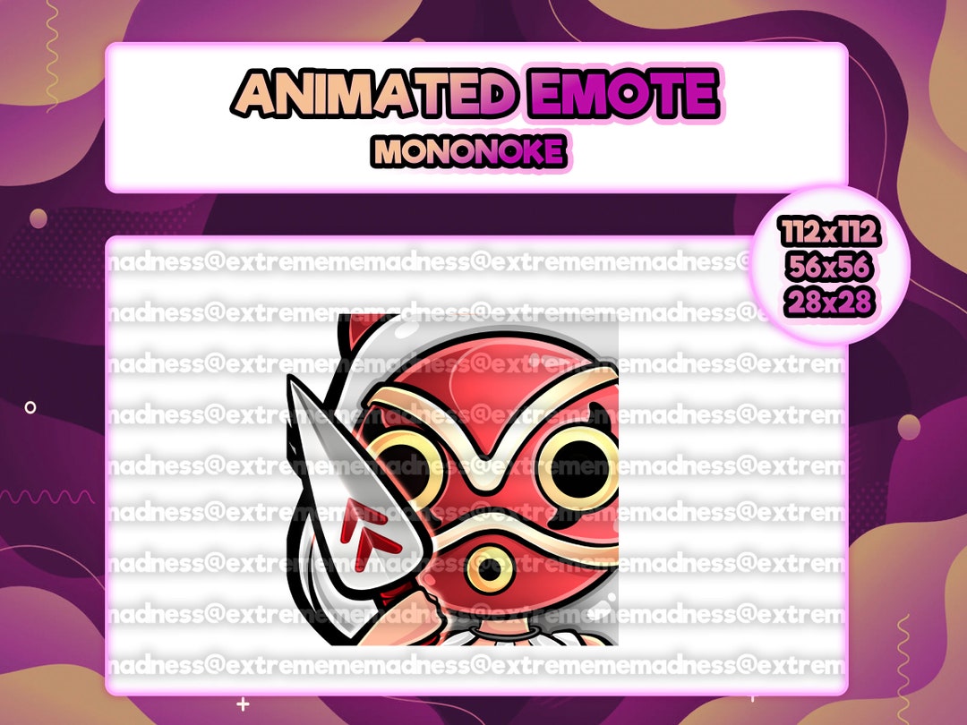 Princess Mononoke Animated Emote Twitch Discord Youtube Stream What ...