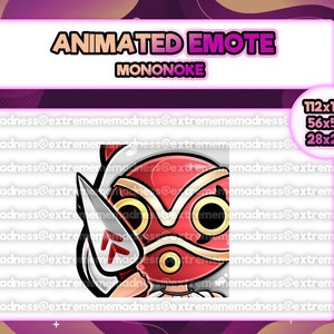 Princess Mononoke Animated Emote Twitch Discord Youtube Stream What ...