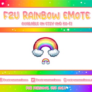 F2U Pride Rainbow Emote for Twitch & Discord Free Emotes Streamer ...