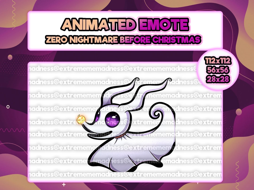 Zero Nightmare Before Christmas Twitch Animated Emote Discord Youtube ...