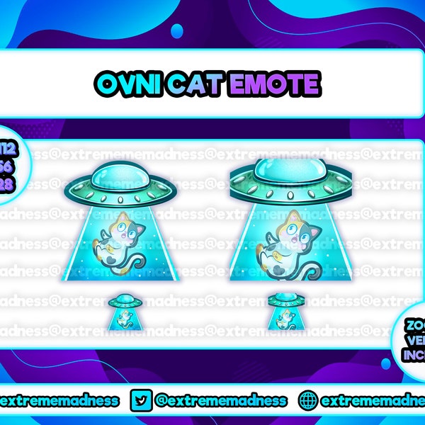 Alien Cat Emote - Etsy