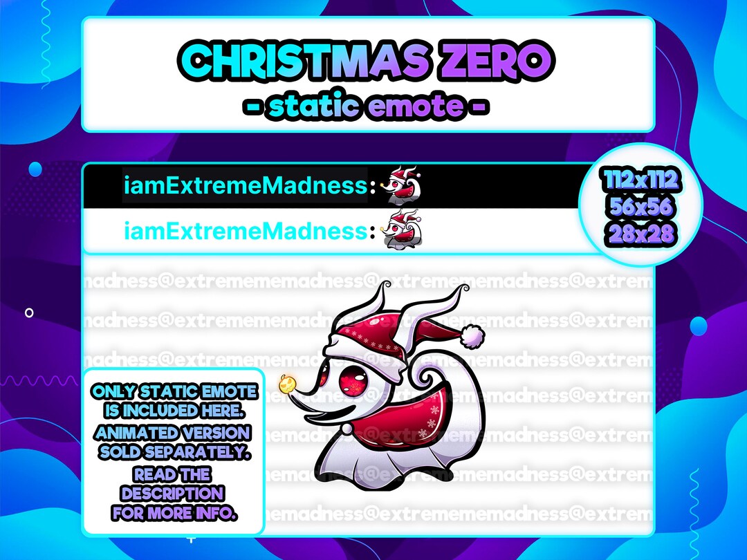 Christmas Zero Twitch Static Emote Discord Youtube Nightmare Before ...
