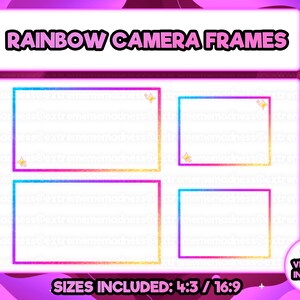 Webcam Overlay Webcam Frame Rainbow Cute Kawaii Custom Twitch ...