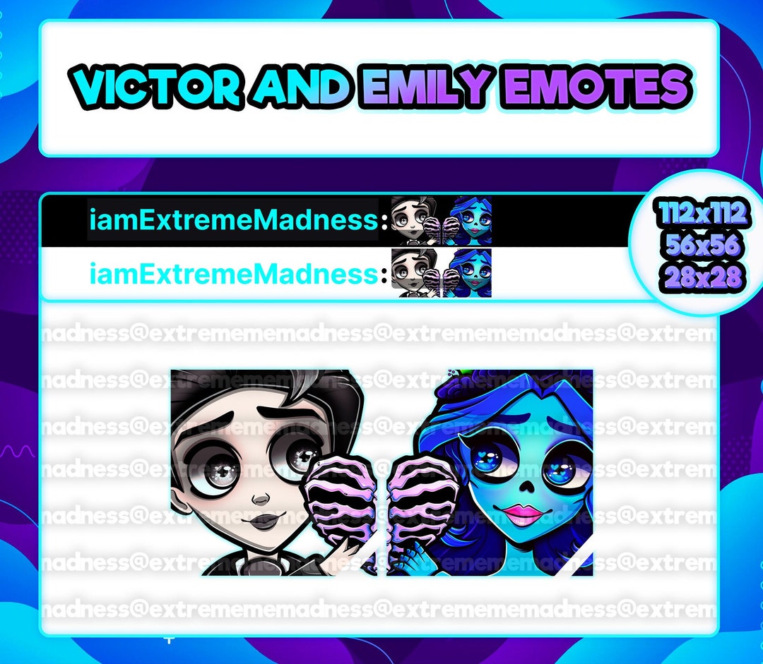 Corpse Bride Twitch Emotes Discord Heart Spooky Horror Halloween ...