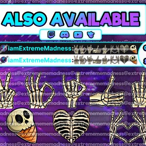 Rock on Twitch Emote Bone Hand Discord Streamer Youtube Well Play Emo ...