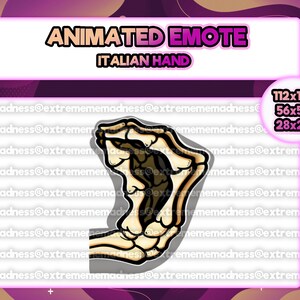 Italian Bone Hand Animated Twitch Emote Discord Stream - Etsy UK