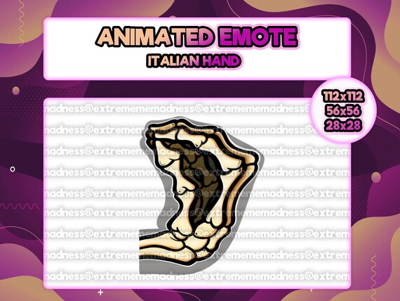 Italian Bone Hand Animated Twitch Emote Discord Stream - Etsy