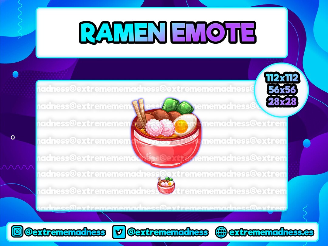 Emote Ramen Twitch Émote de discorde Cuisine Japonaise Asiatique ...