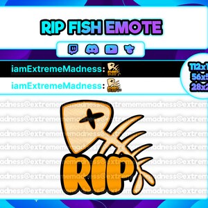 RIP Fish Twitch Emote Youtube Discord Animals Kawaii Cute Streamer ...
