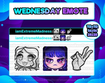Wednesday Addams Emote Horror Emotes Twitch Emotes Discord - Etsy