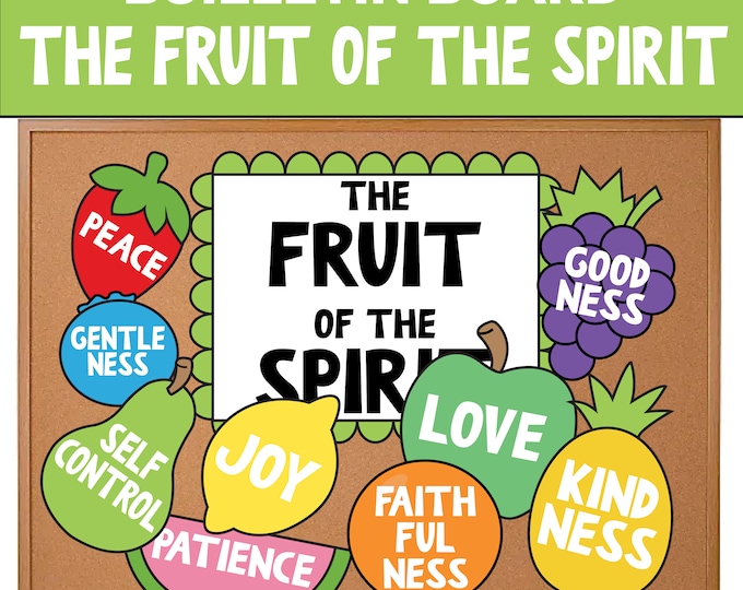 Fruit of the Spirit Bulletin Board | Christian Classroom Decoration - Etsy