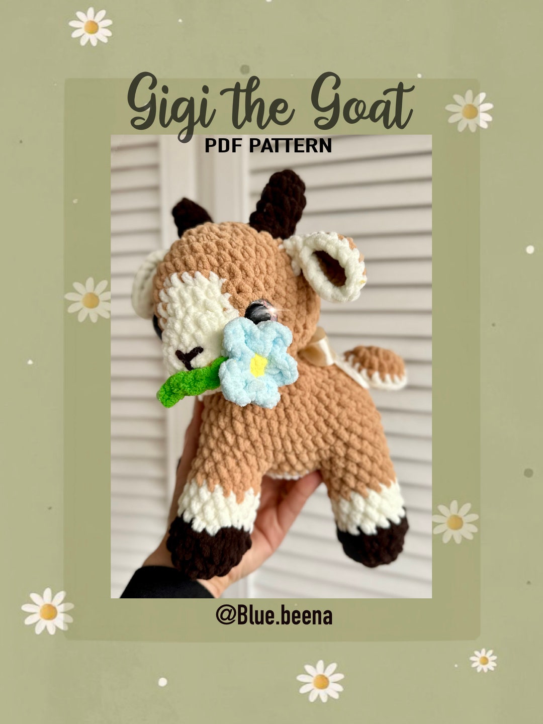 Goat Pattern DIGITAL PDF ONLY - Etsy