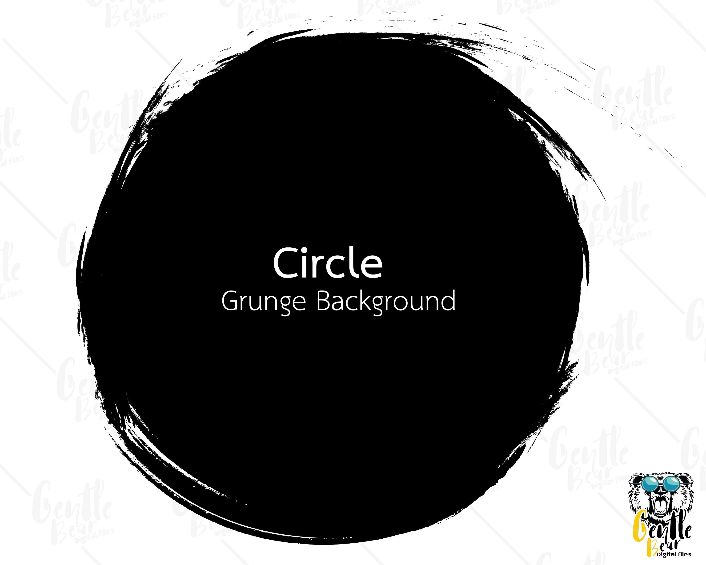 Circle Grunge Background, Black Grunge Circle Svg, Frame Circle Png ...
