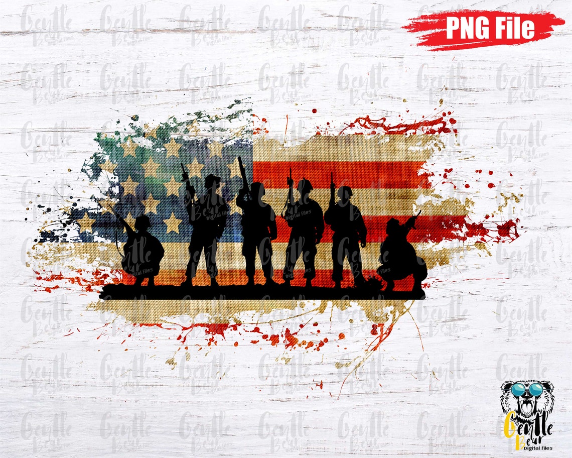 American Soldier Png, Patriotic Png, Distressed American Flag, Memorial ...