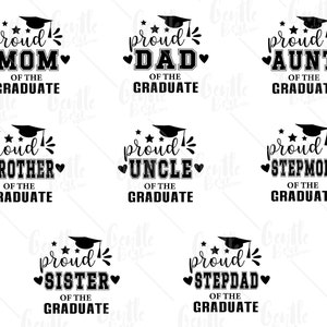 Proud Family of the Graduate Bundle Svg, Proud Mom Graduation SVG ...