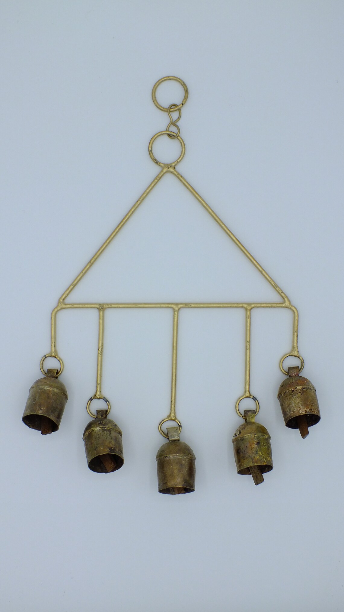 Handmade Copper-clad Triangle-shaped Wind Chime With Hanging - Etsy