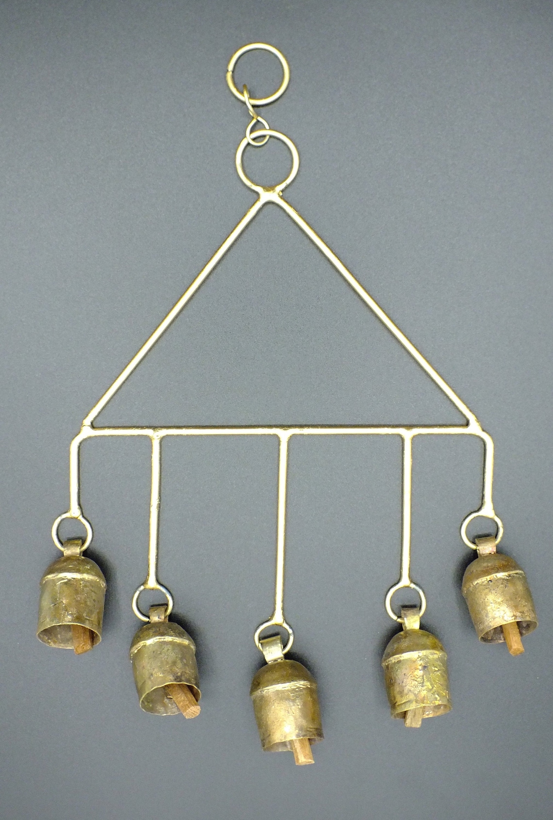 Handmade Copper-clad Triangle-shaped Wind Chime With Hanging - Etsy