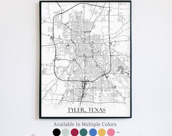 Map of Tyler Tx - Etsy