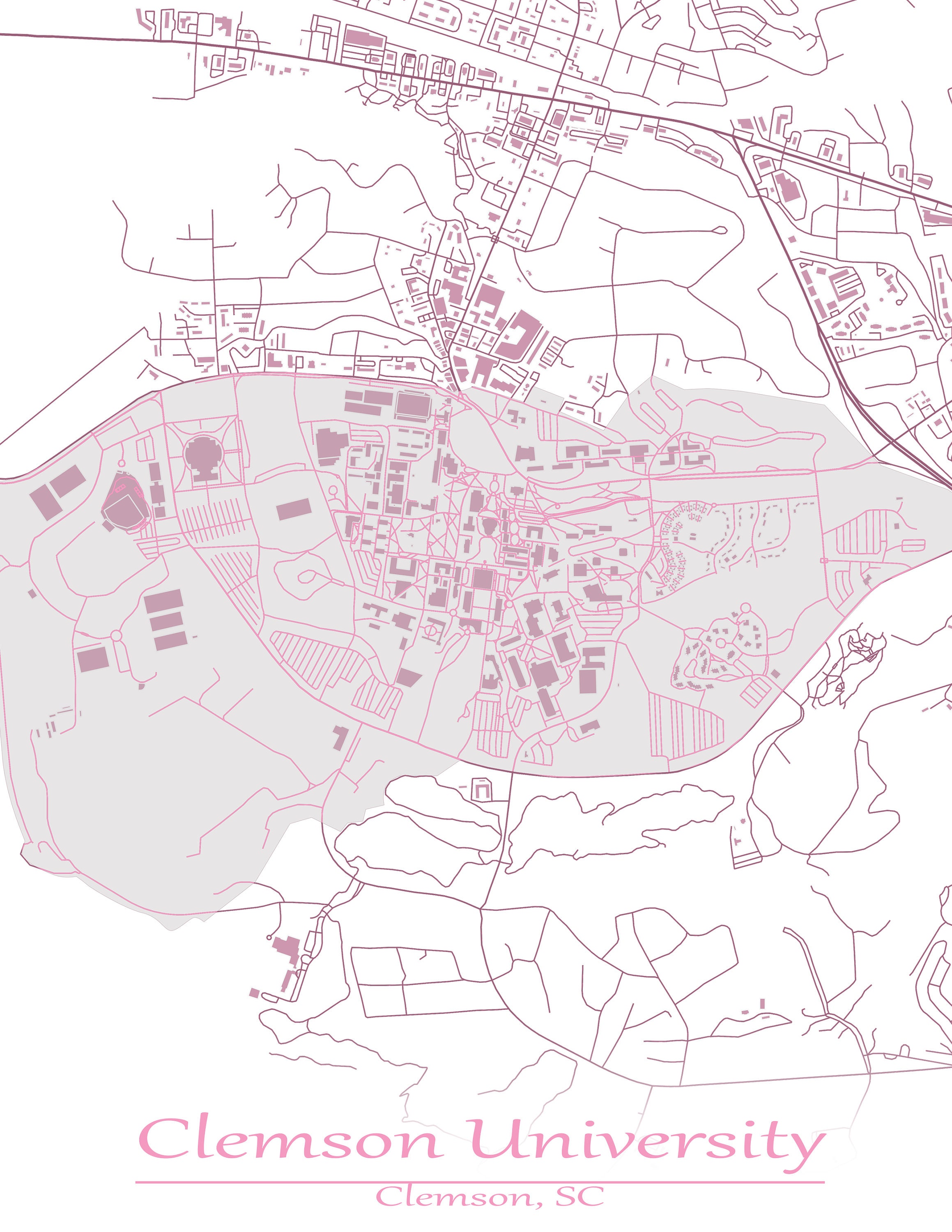 Clemson University Departments Map