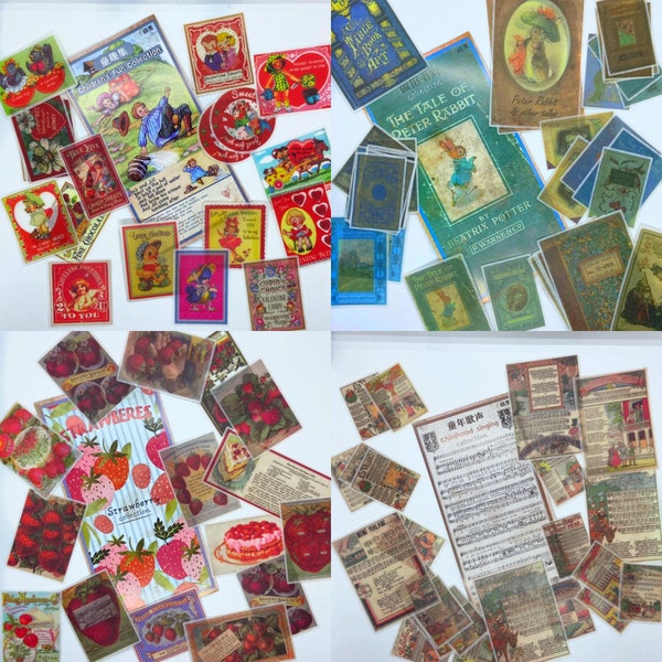 Ephemera Stickers - Etsy UK