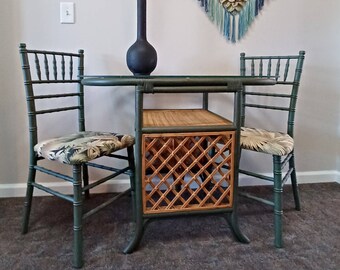Rattan Bistro Set - Etsy