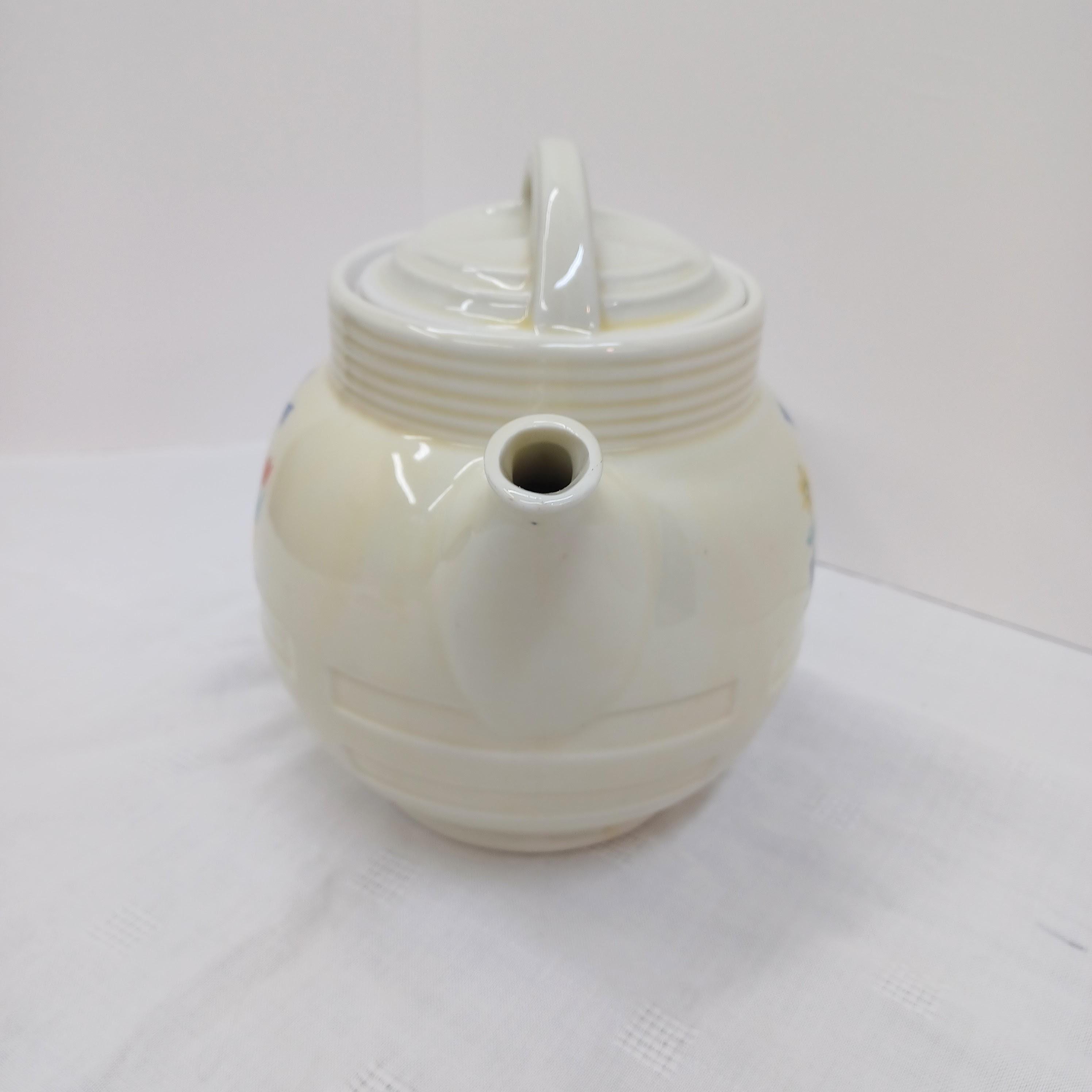 Vintage Art Deco Drip-o-lator Coffee Maker: Ivory Ceramic, Floral ...